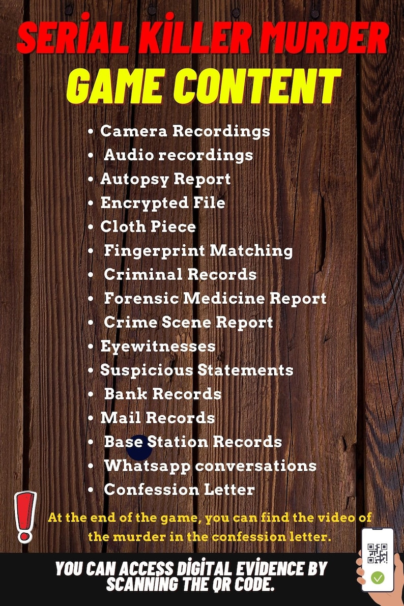 INSTANT DOWNLOAD - Serial Killer Case File - Detective Game-escape Room ...