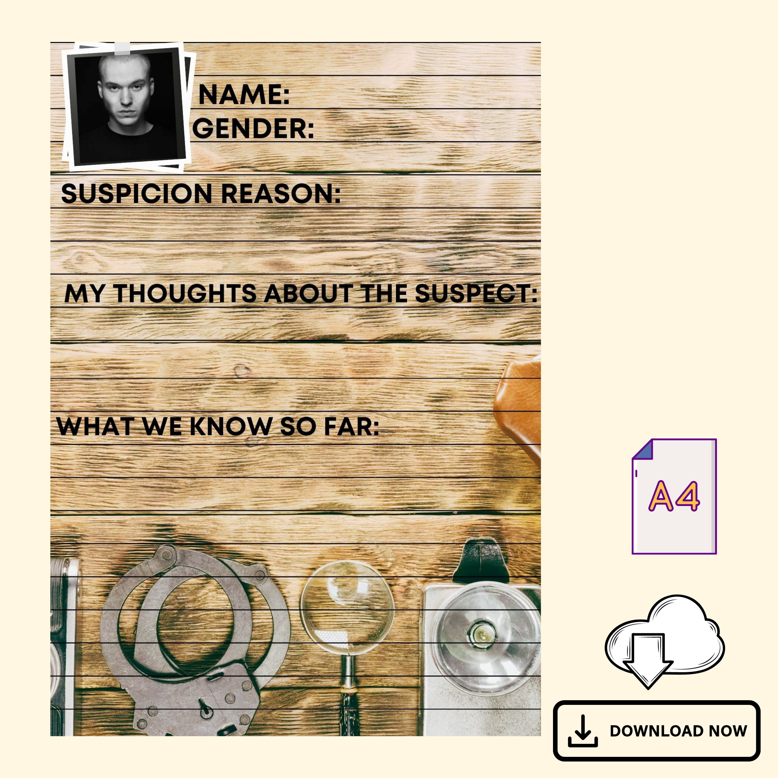 Detective Notes Planner, True Crime Detective Notebook,printable ...