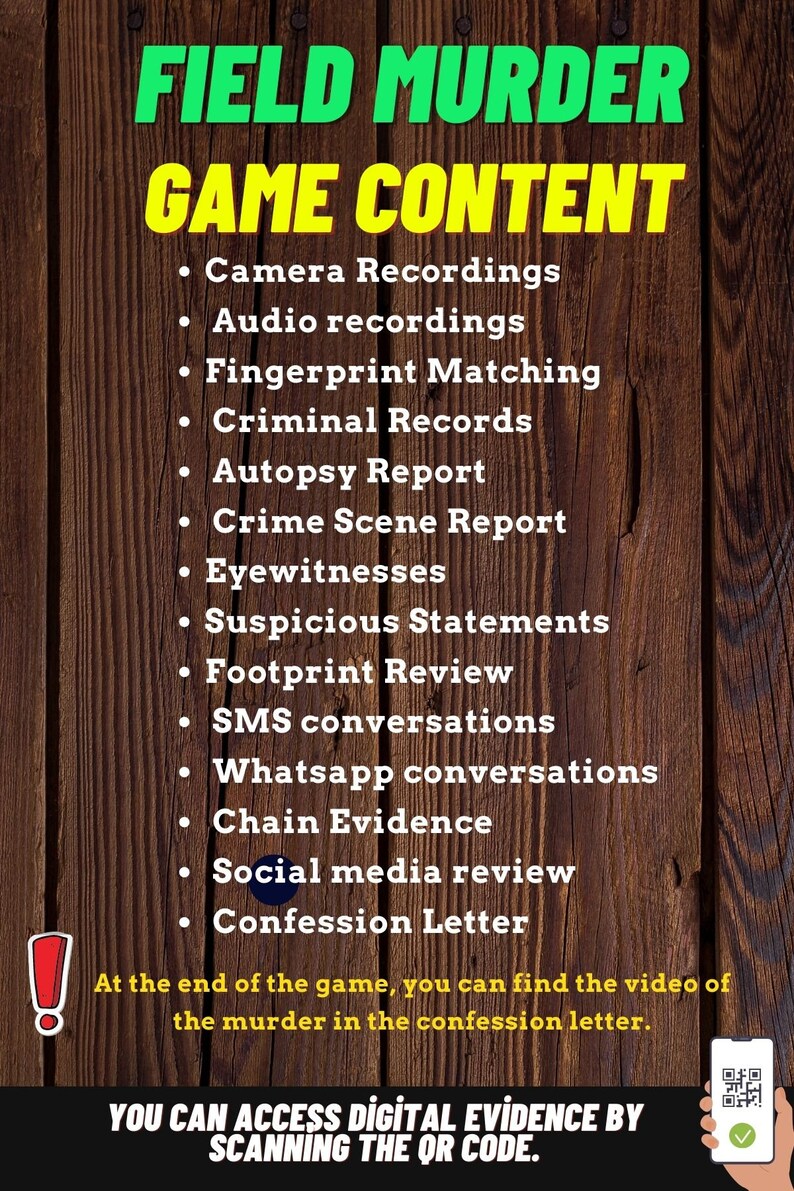 INSTANT DOWNLOAD Field Murder Case File Detective Game-digital Case ...