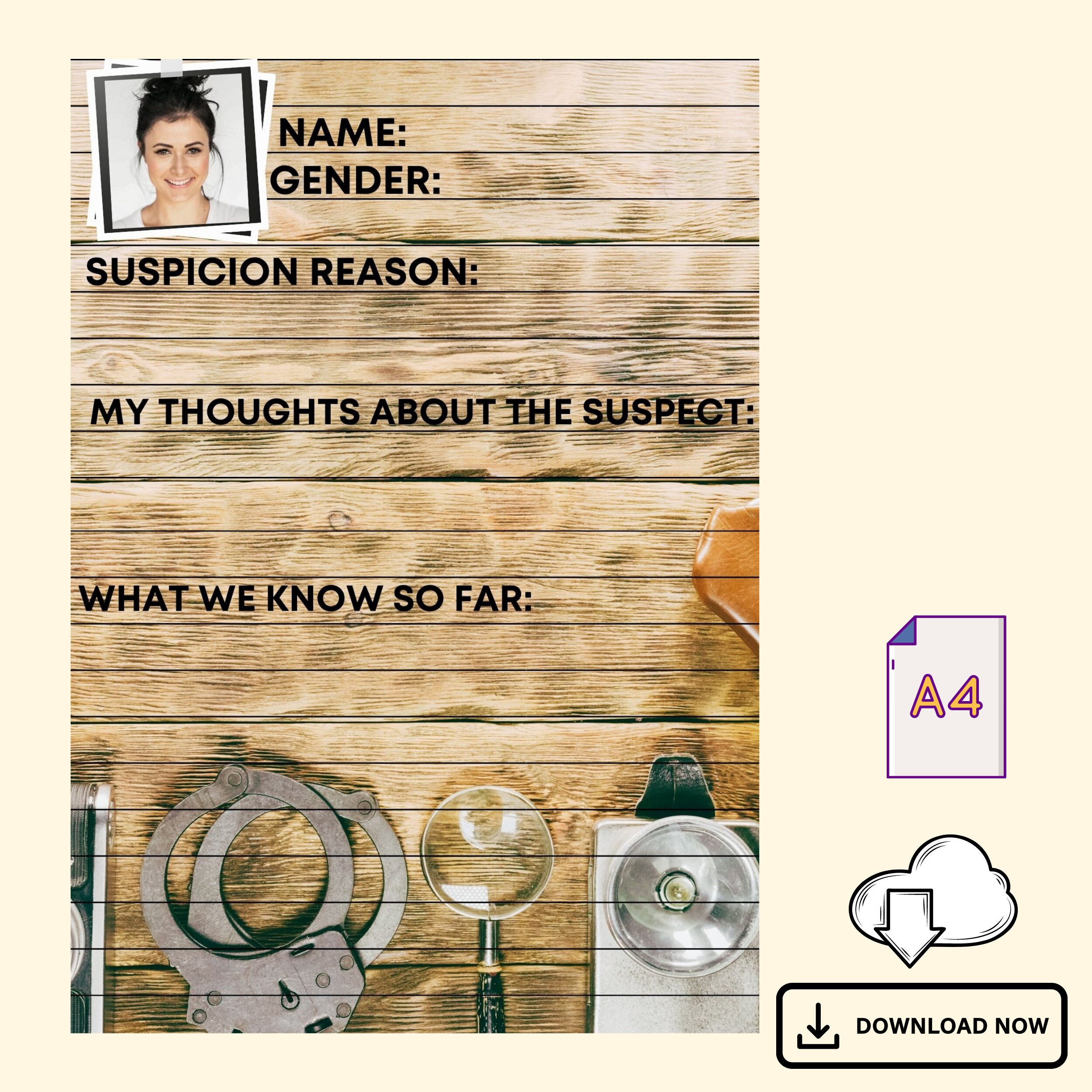 Detective Notes Planner, True Crime Detective Notebook,printable ...