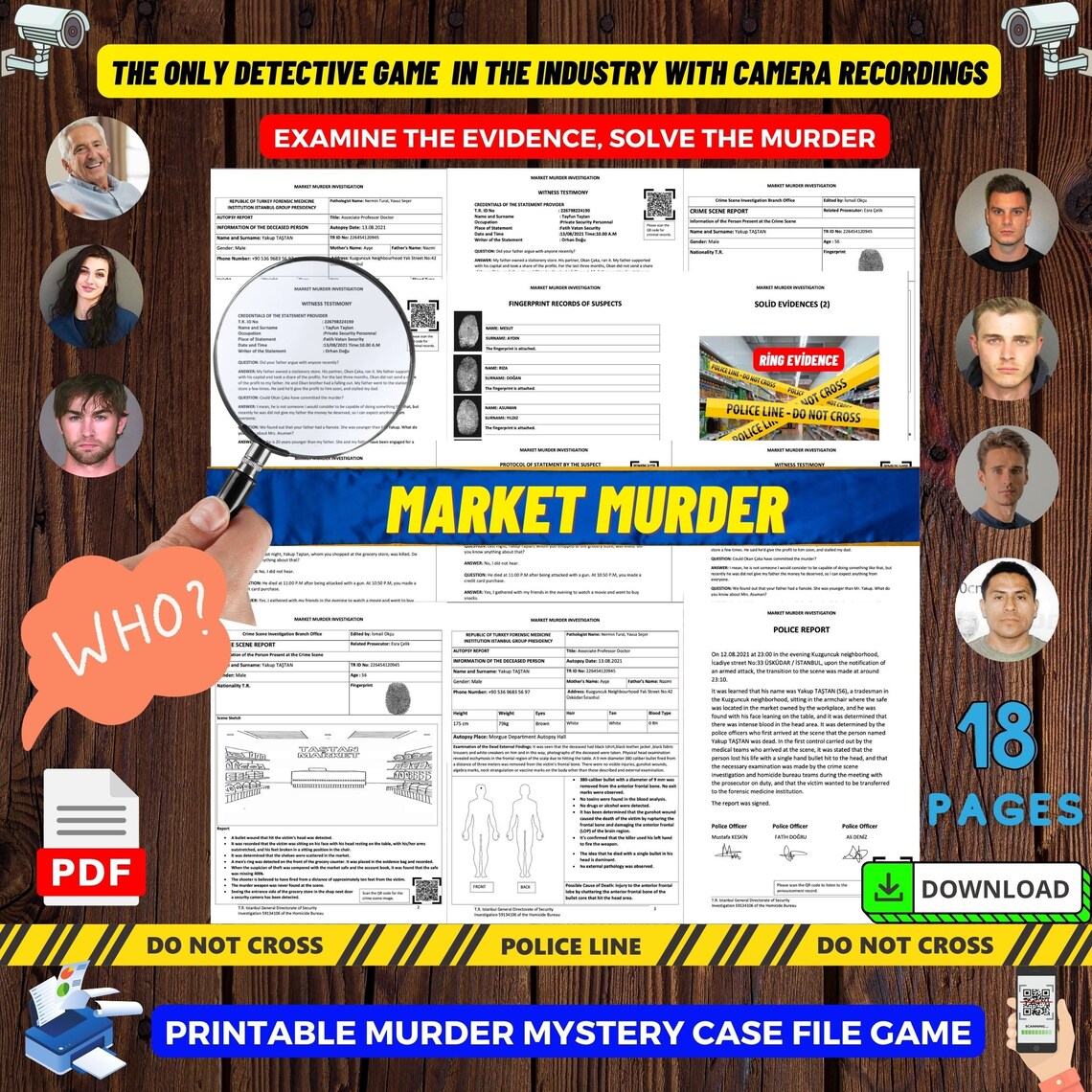 INSTANT DOWNLOAD Market Murder Case File Detective Game - Etsy