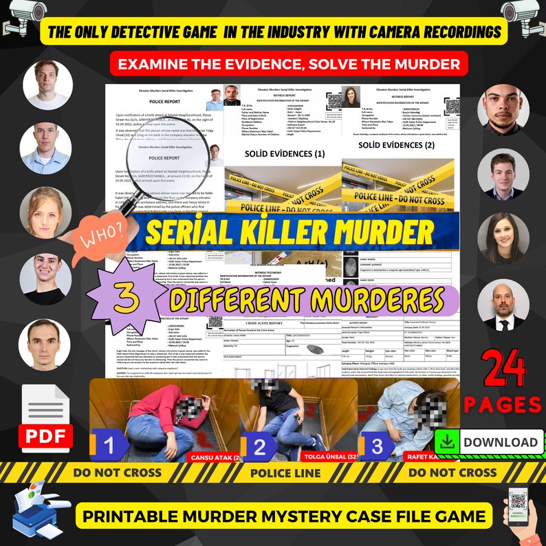 INSTANT DOWNLOAD Serial Killer Case File Detective - Etsy