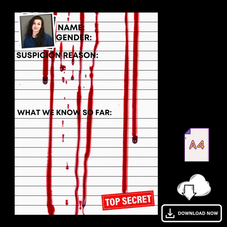 Detective Notes Planner, True Crime Detective Notebook,printable ...