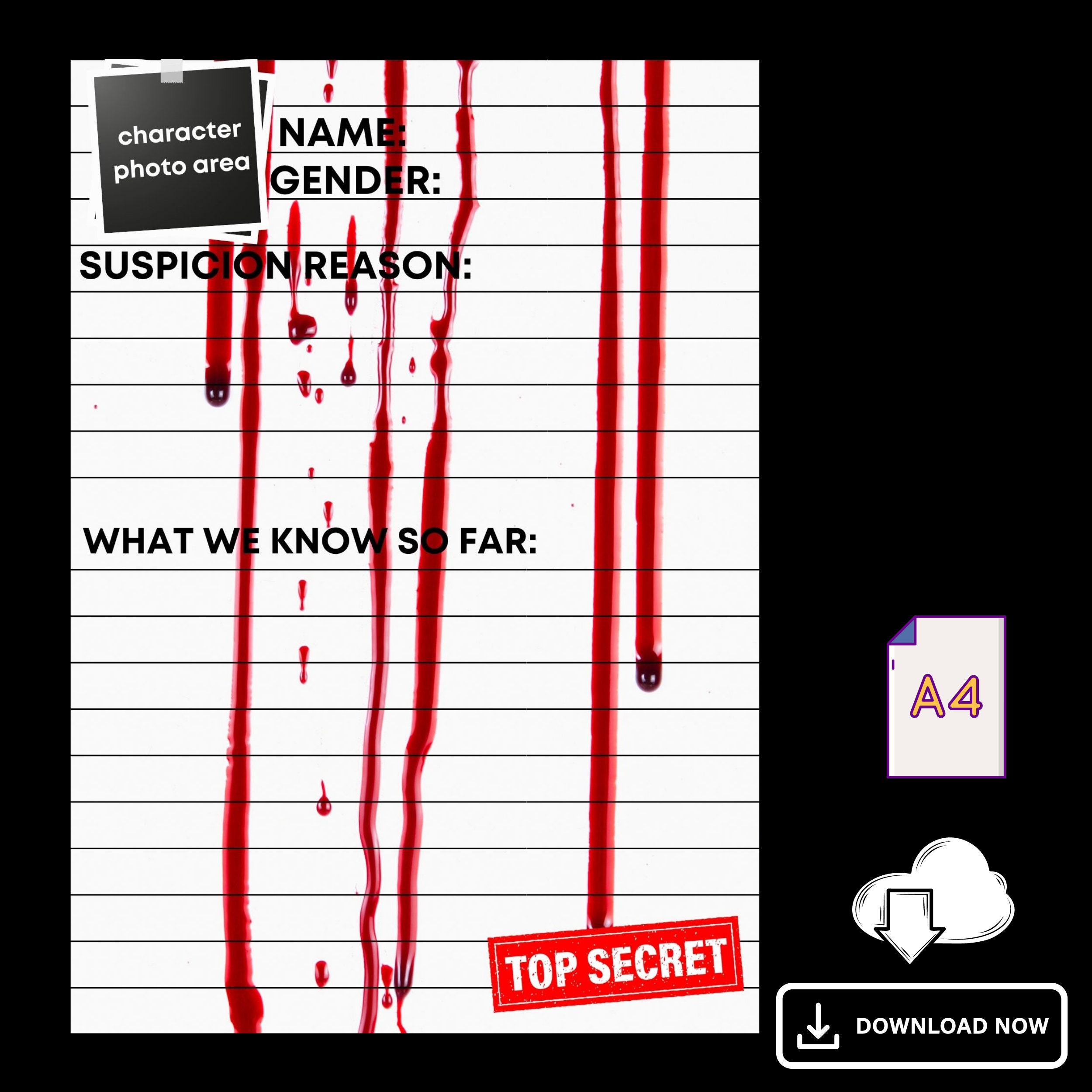 Detective Notes Planner, True Crime Detective Notebook,printable ...