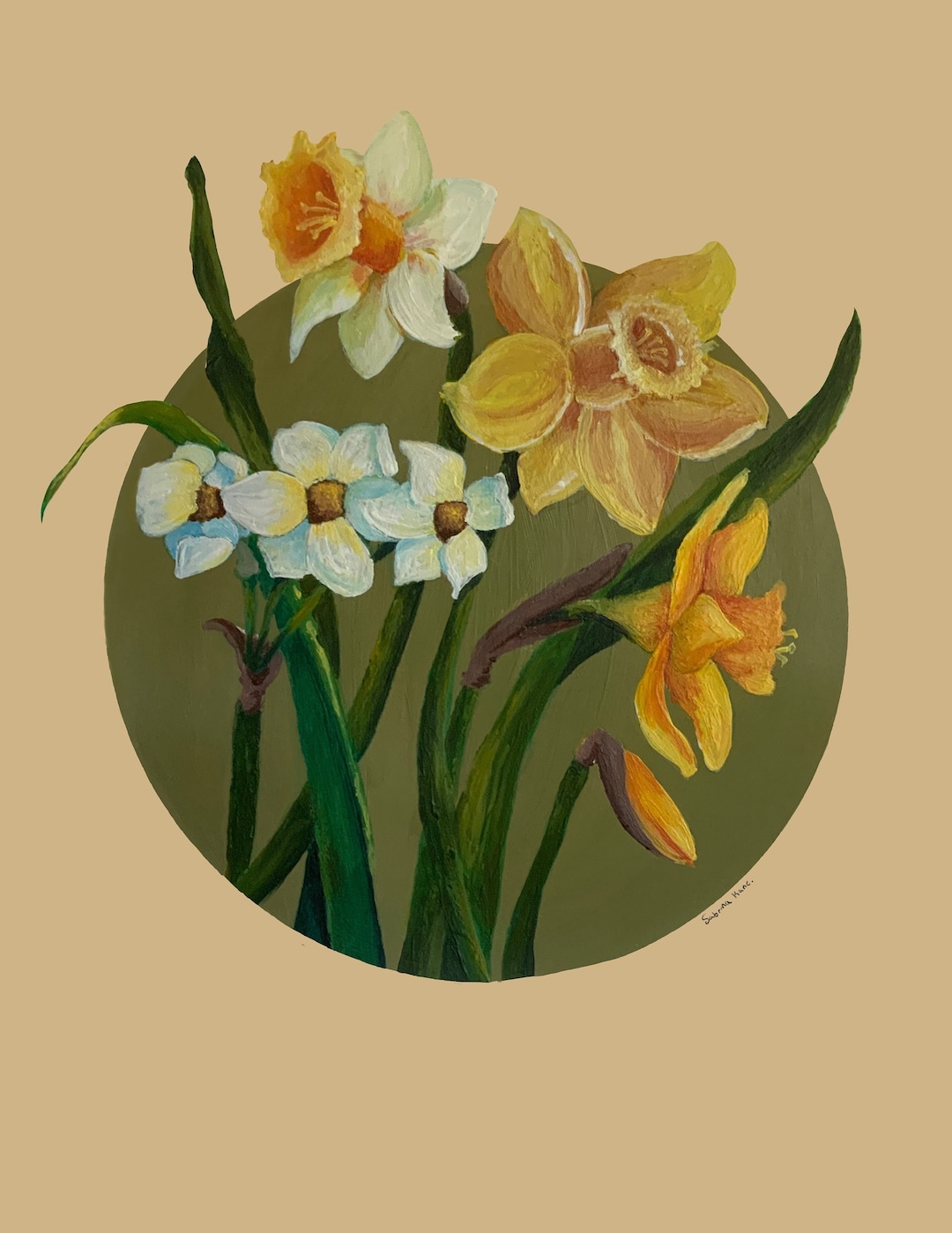 Daffodil Art Print - Etsy