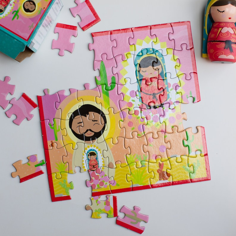 Our Lady of Guadalupe & St. Juan Diego Mini Puzzle - Etsy