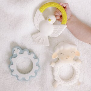 God’s Little Lamb Natural Rubber Teether - Etsy