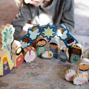 Deluxe Christmas Nativity Wooden Playset - Etsy