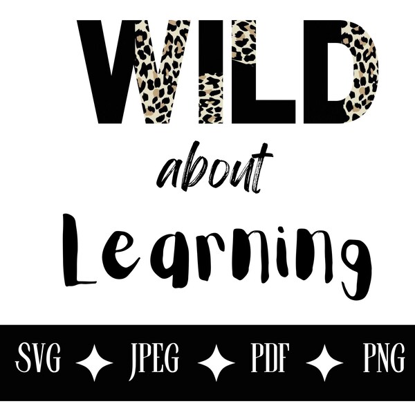 Wild About Learning Svg - Etsy