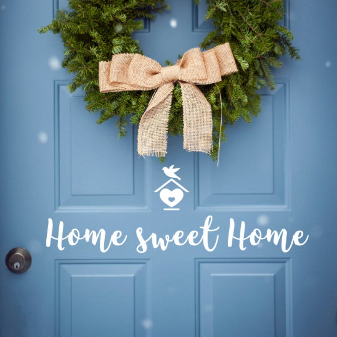 Home Sweet Home Front Door Decal, Home Sweet Home Door Decal, Home ...