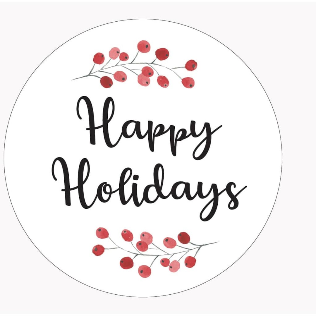 Happy Holidays Labels/stickers, Occasion Stickers, Present Wrapping ...
