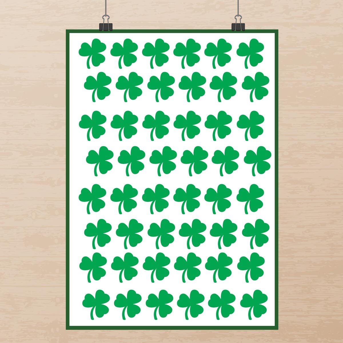 90 Shamrock Vinyl Sticker/decal, St Patricks Day Decor, Stpattys Decal ...