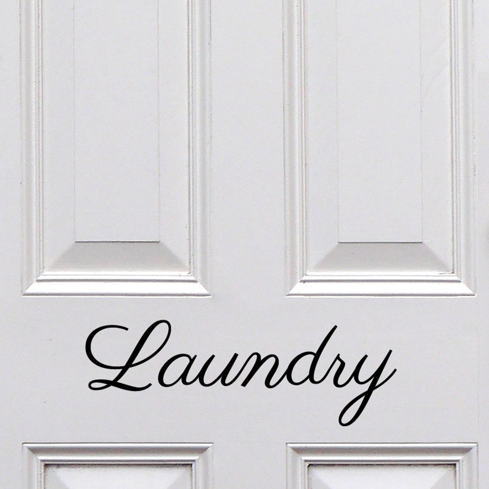 Laundry Door Decal, Laundry Sticker, Removable Vinyl Door Decal, Vinyl ...