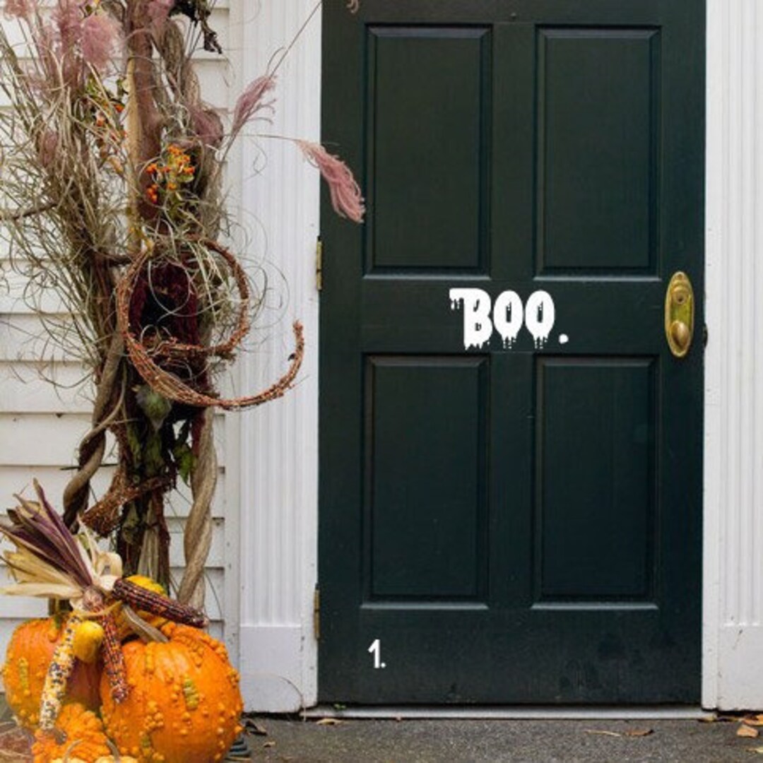 Boo Halloween Door Decal - Etsy