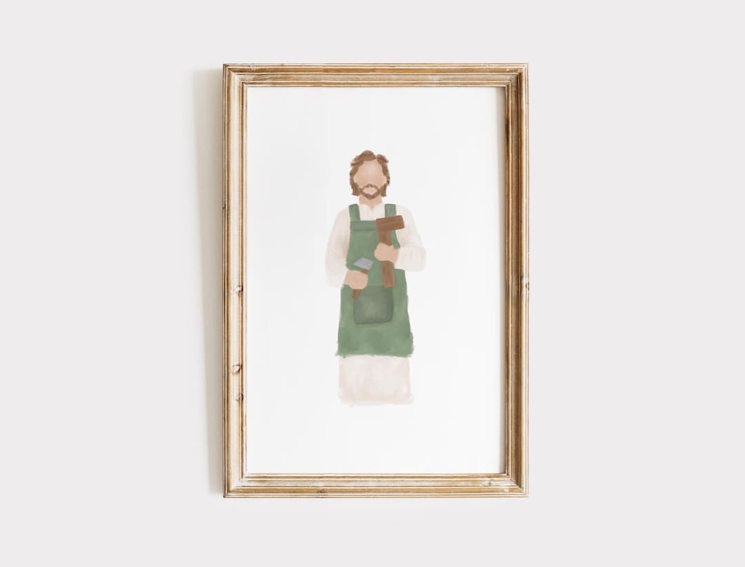 St. Joseph the Worker Print Digital Download | Saint Print, St. Joseph ...