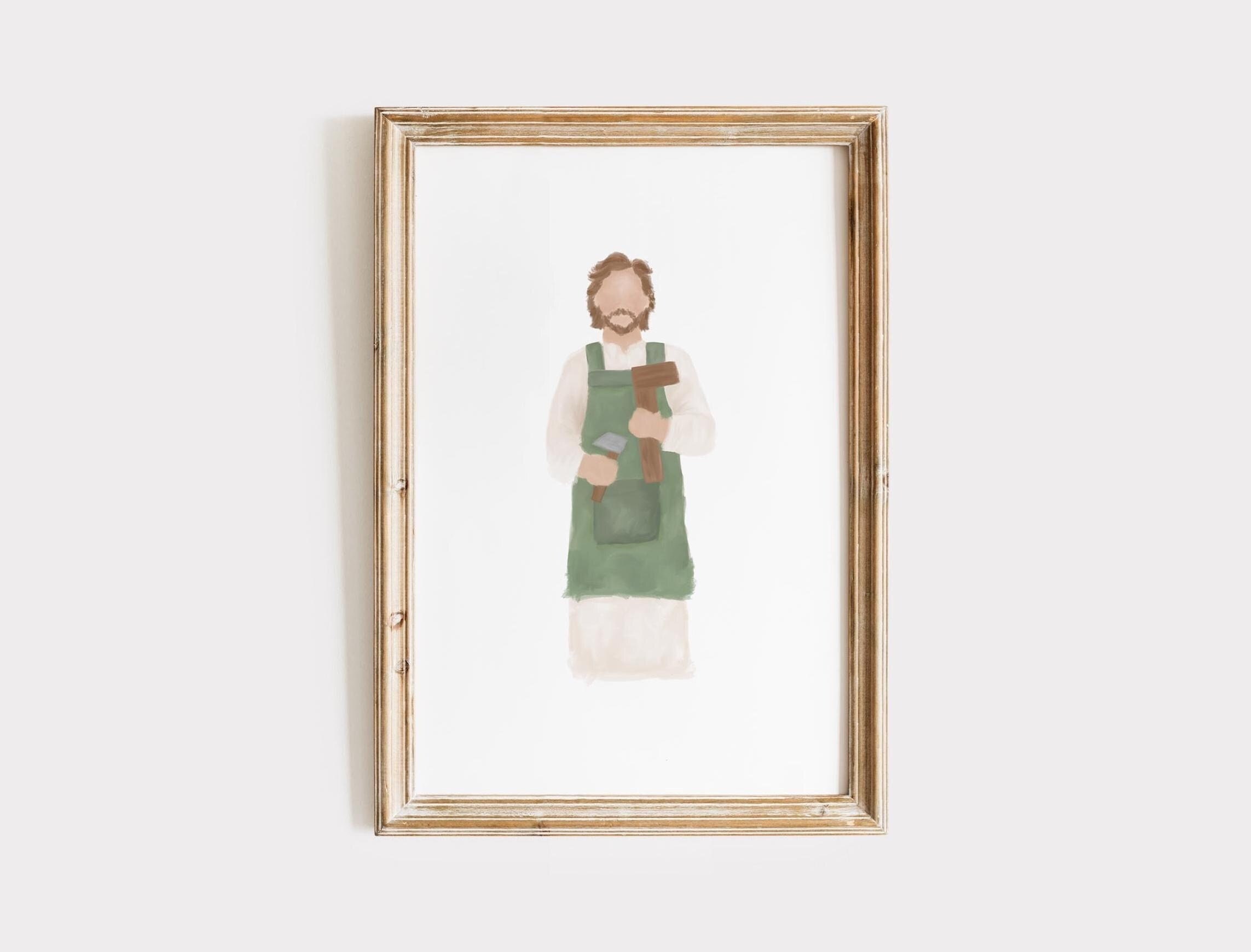 St. Joseph the Worker Print Digital Download | Saint Print, St. Joseph ...