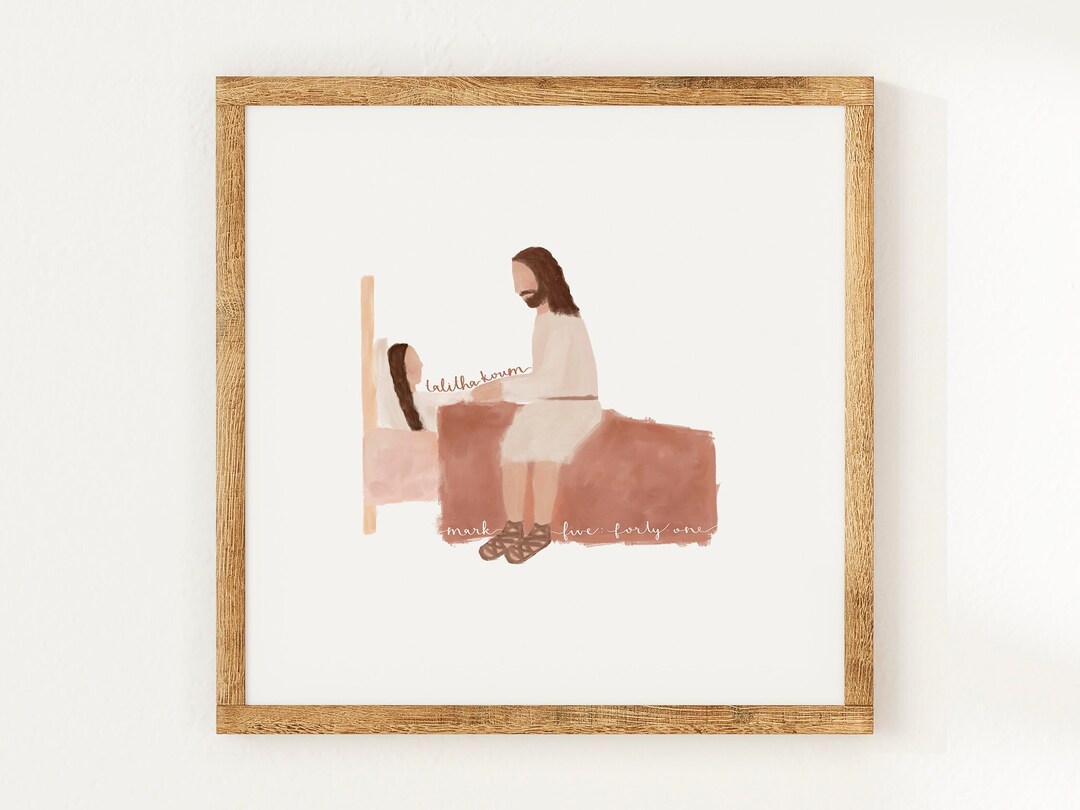 Talitha Koum Print Digital Download | Mark 5:41, Bible Art, Catholic ...