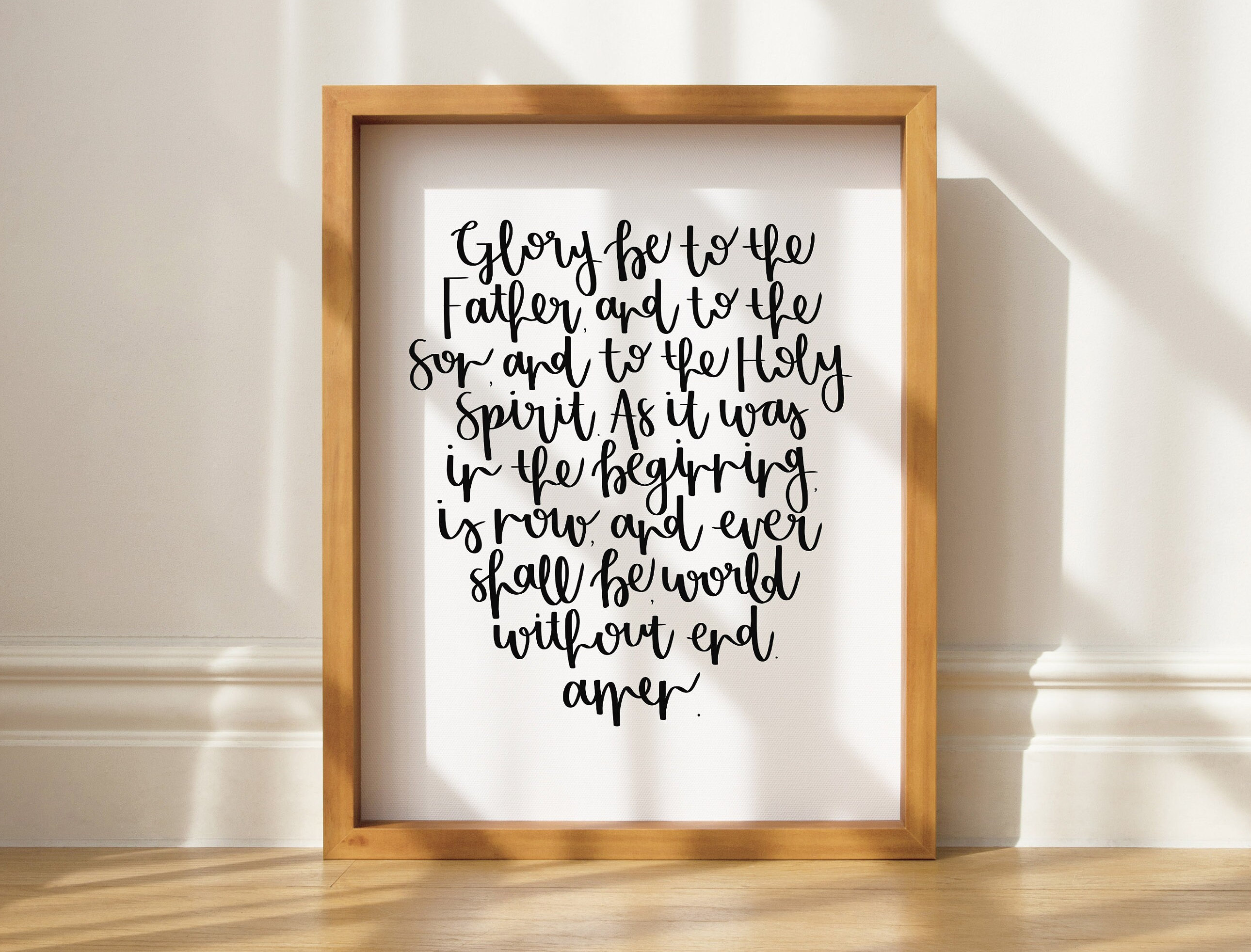 Glory Be Prayer Print Digital Download Catholic Prayer Print, Catholic ...