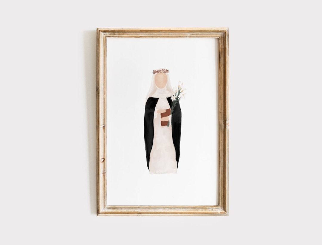 St. Catherine of Siena Print Digital Download | Saint Print, Catholic ...