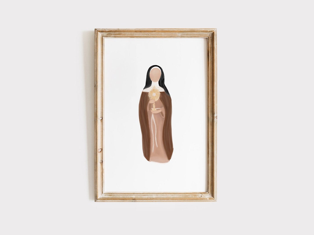 St. Clare of Assisi Print Digital Download Saint Print, Catholic Art ...