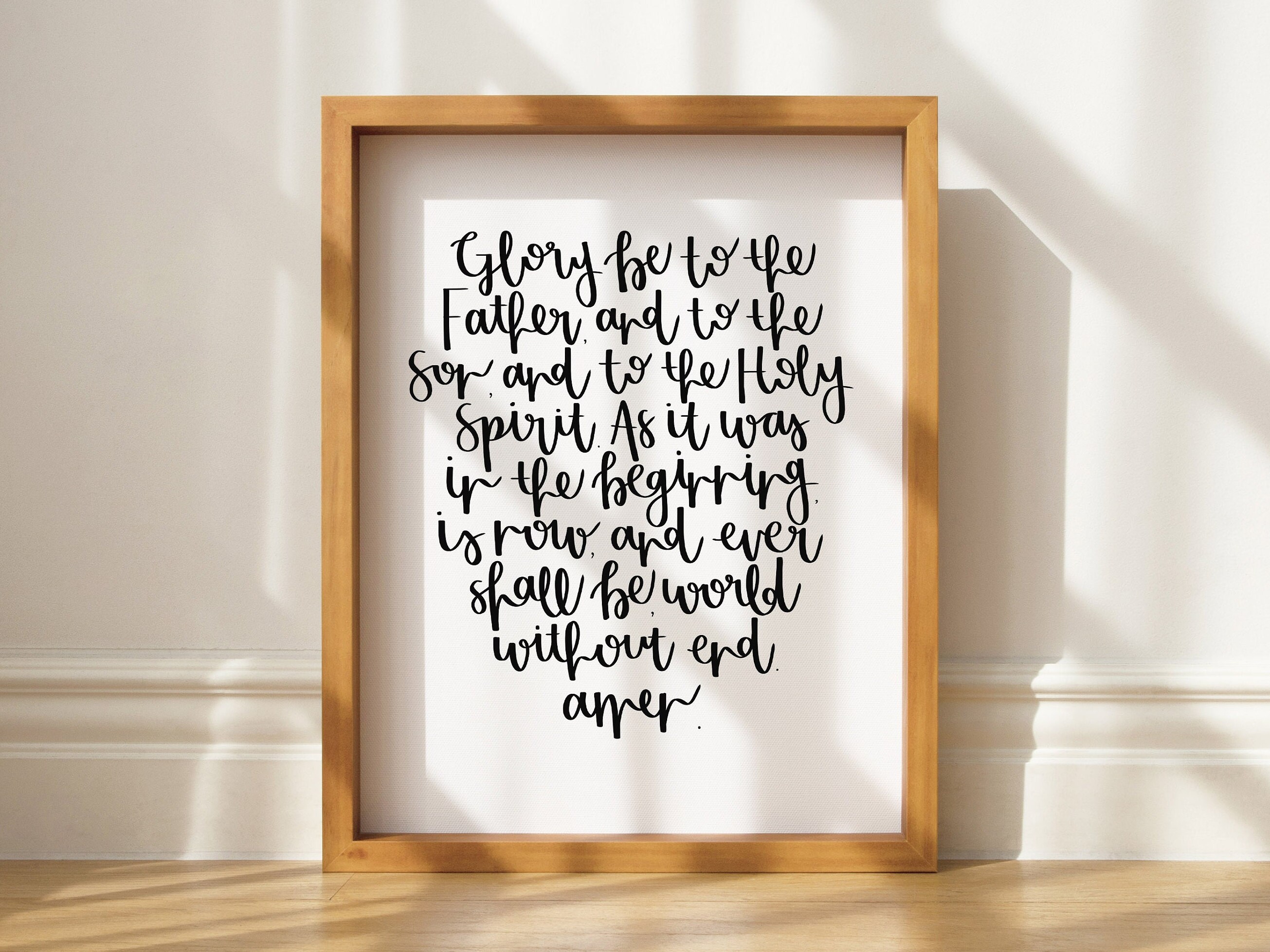 Glory Be Prayer Print Digital Download Catholic Prayer Print, Catholic ...