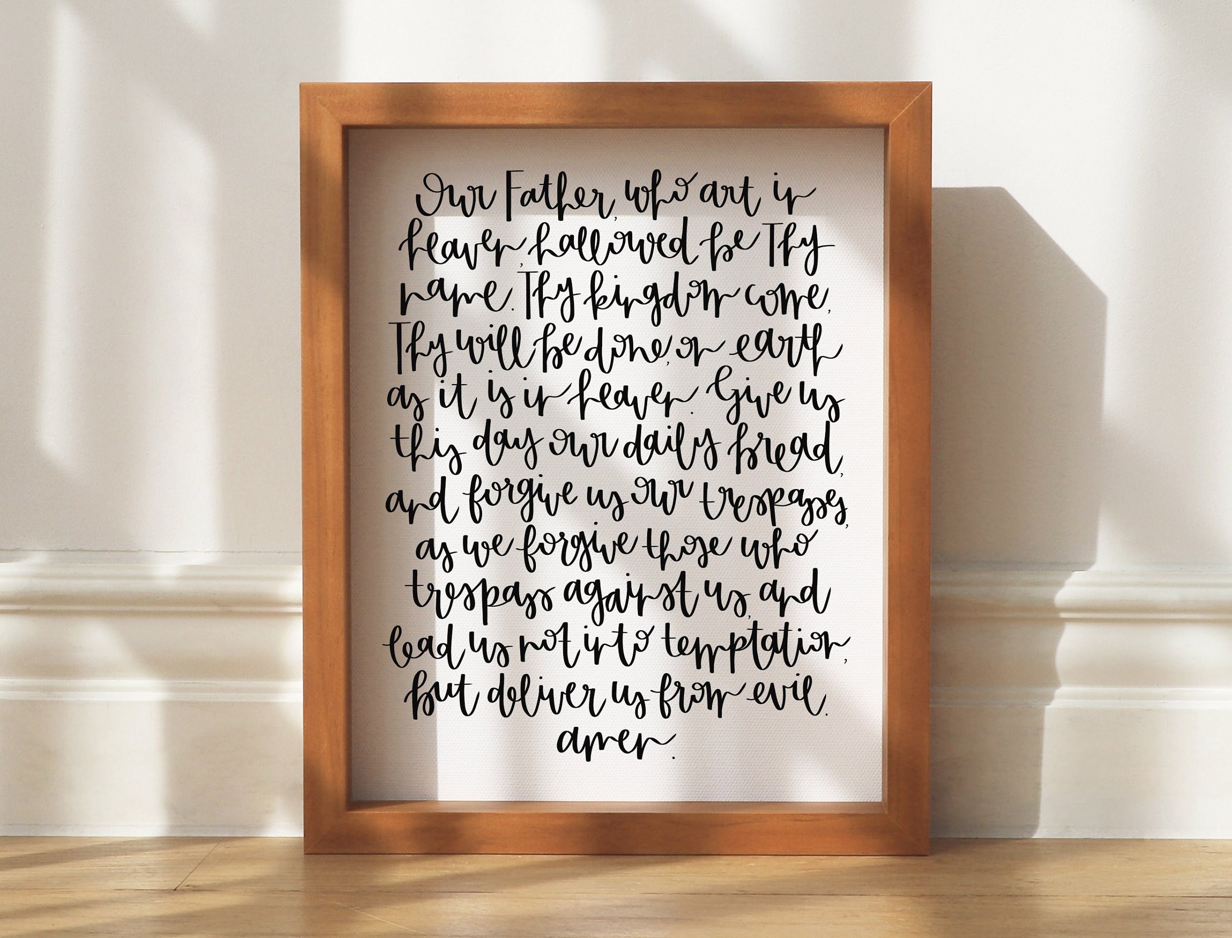 Our Father Prayer Print Digital Download | Catholic Prayer Print ...