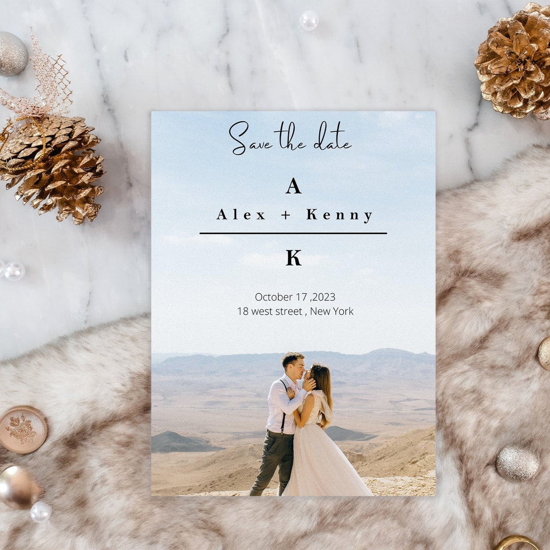 Custom Wedding Invitation on Magnet | 4x6 Inch Magnetic Save the Date ...