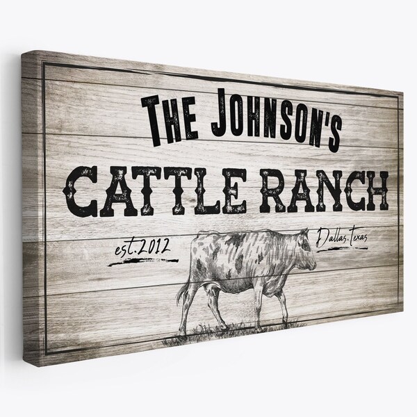 Rustic Cattle Ranch Sign - Etsy