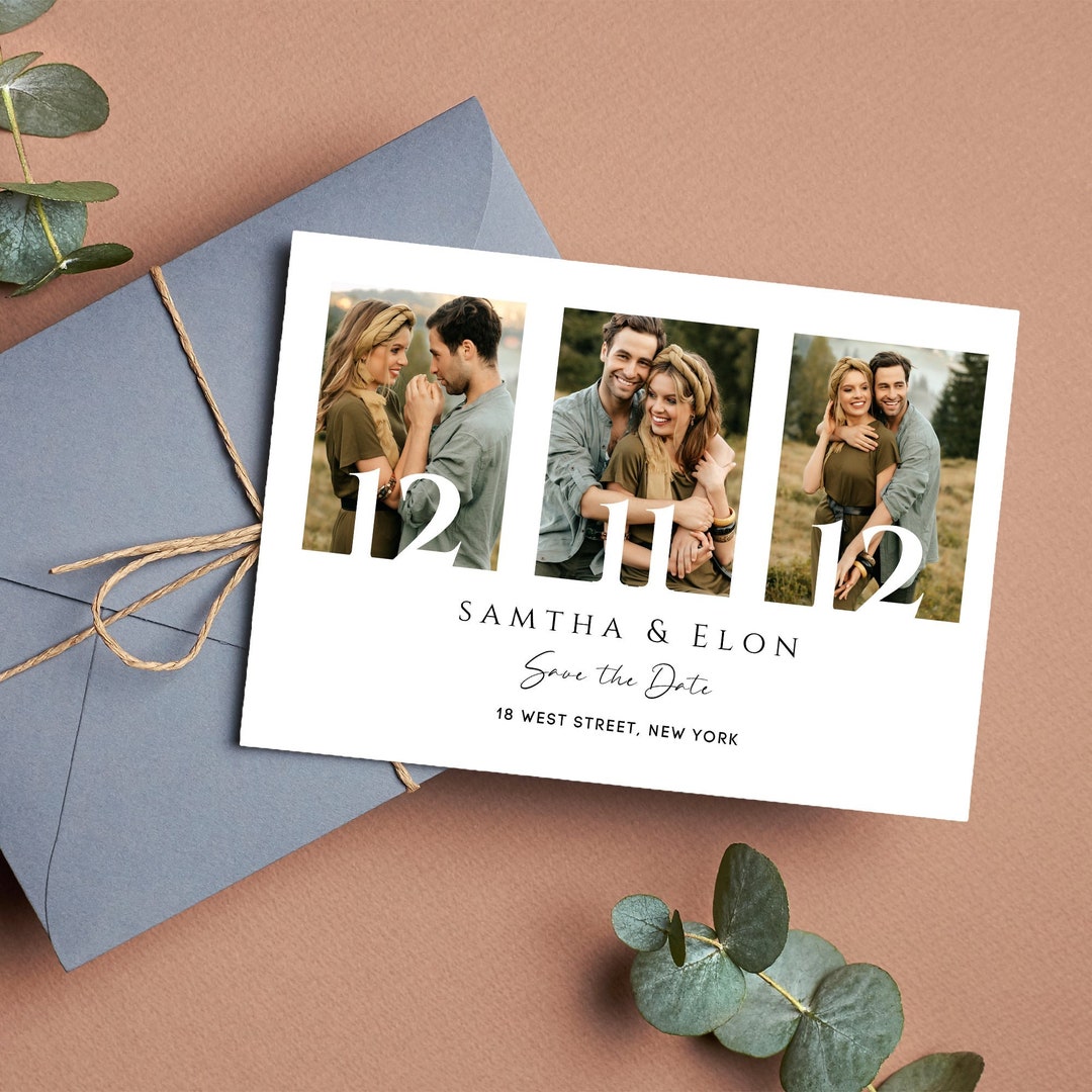 Custom Wedding Invitation on Magnet | 5x3 Inch Magnetic Save the Date ...