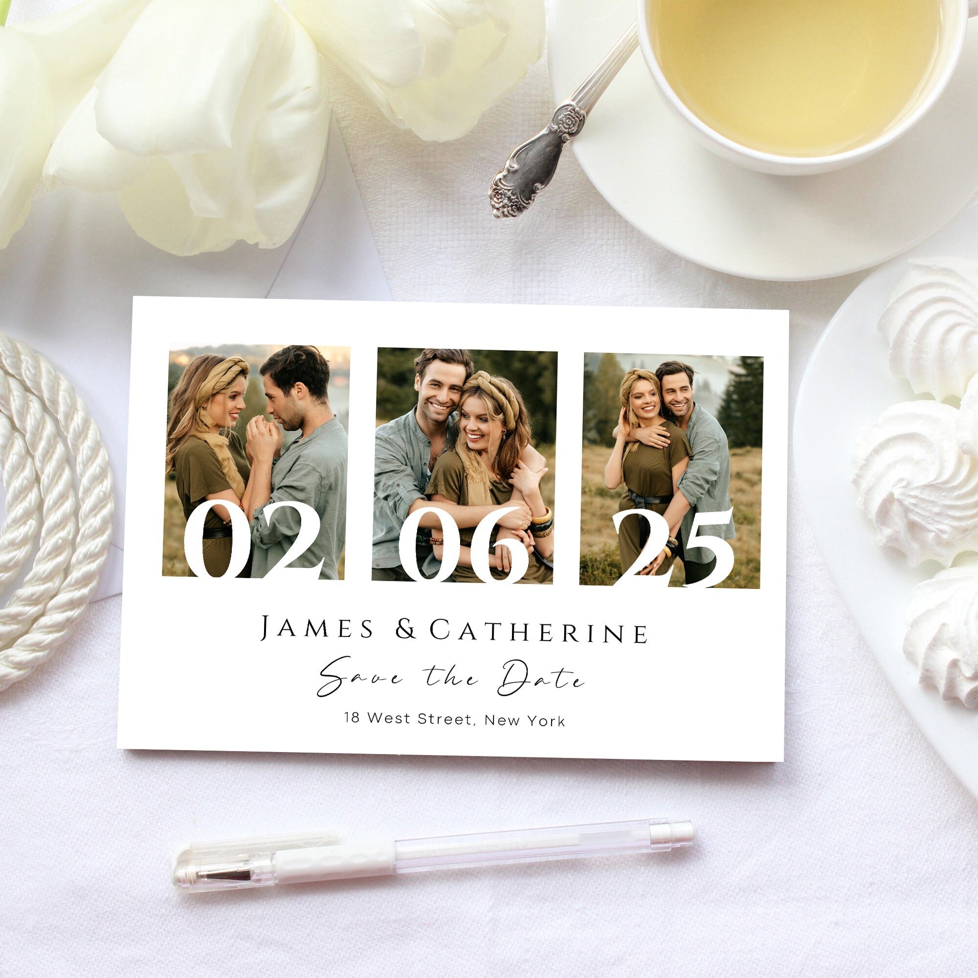 Custom Wedding Invitation on Magnet | 5x7 Inch Magnetic Save the Date ...