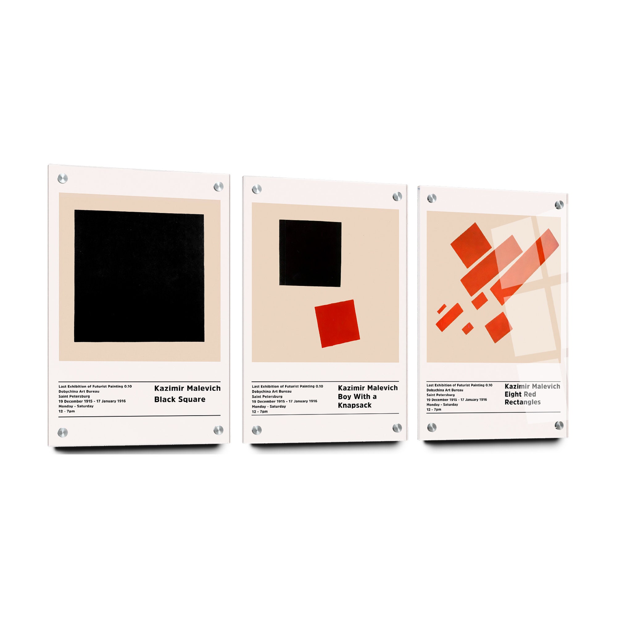 Malevich Suprematist Painting Eight Red Rectangles