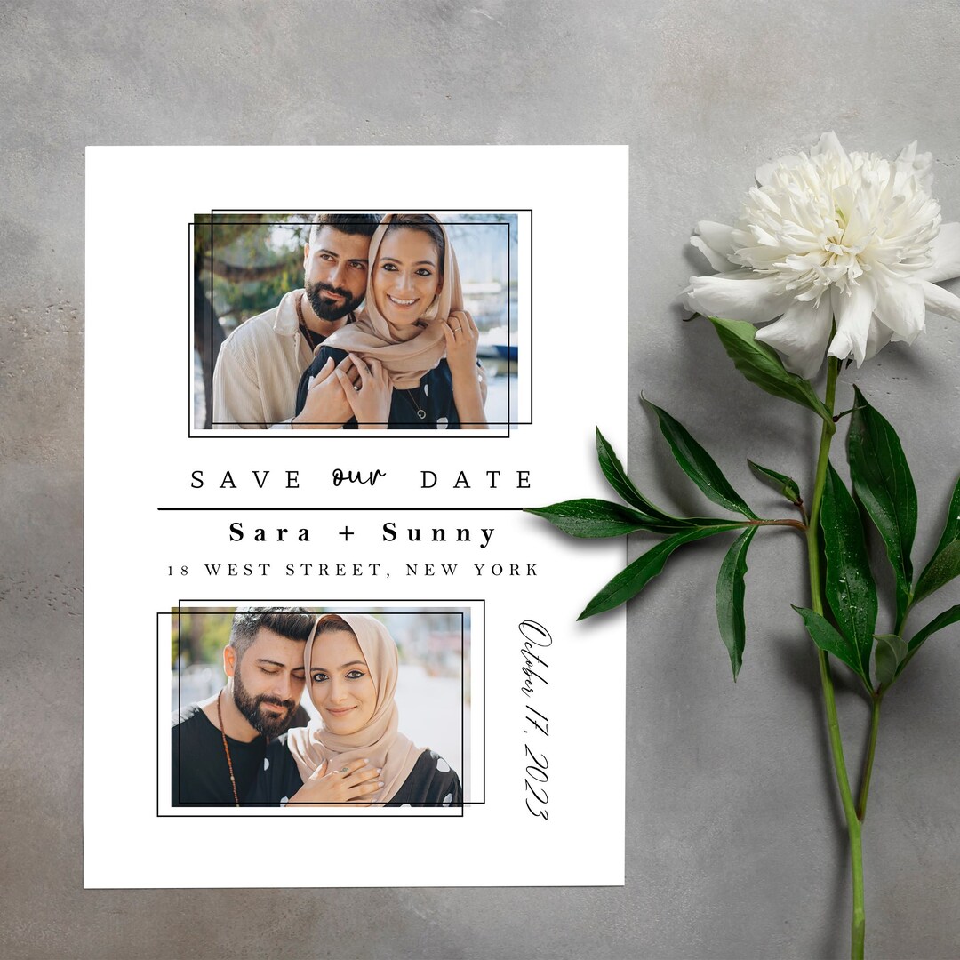 Custom Wedding Invitation on Magnet | 3x5 Inch Magnetic Save the Date ...