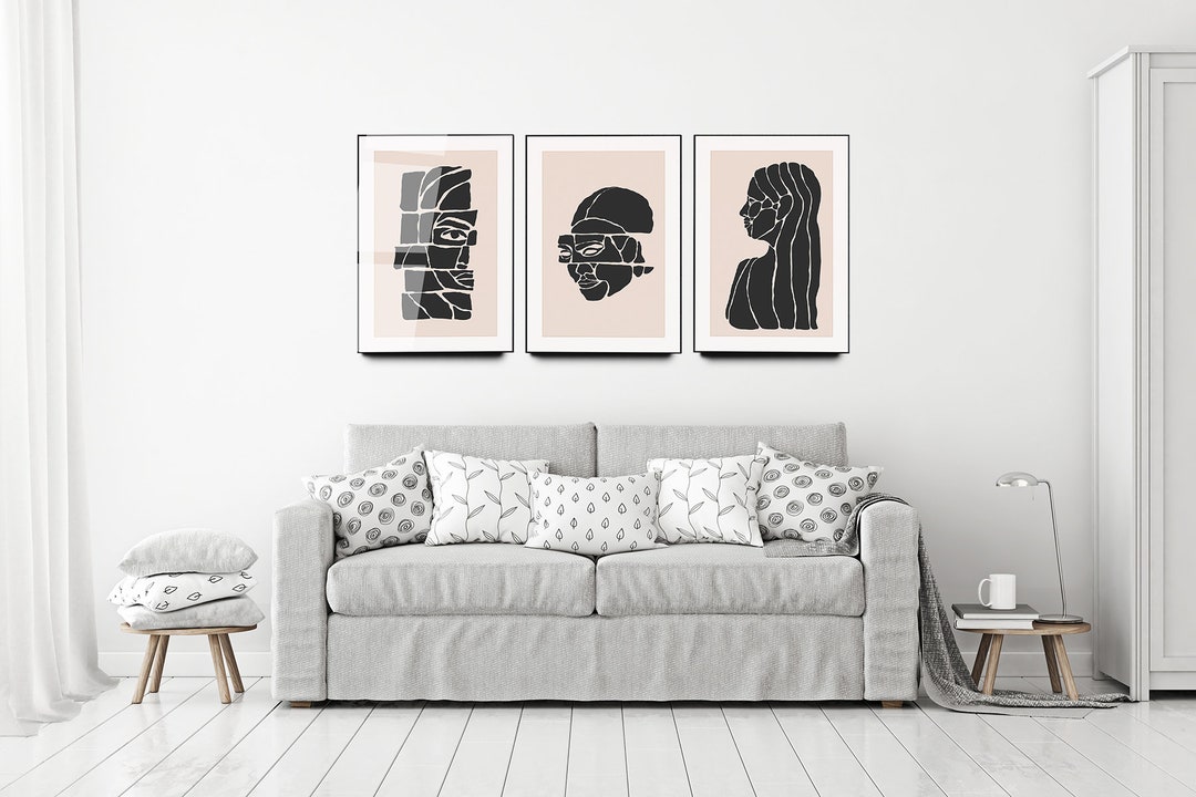 Earthy Figures Tempered Glass Wall Art | Large Wall Art | Glass ...