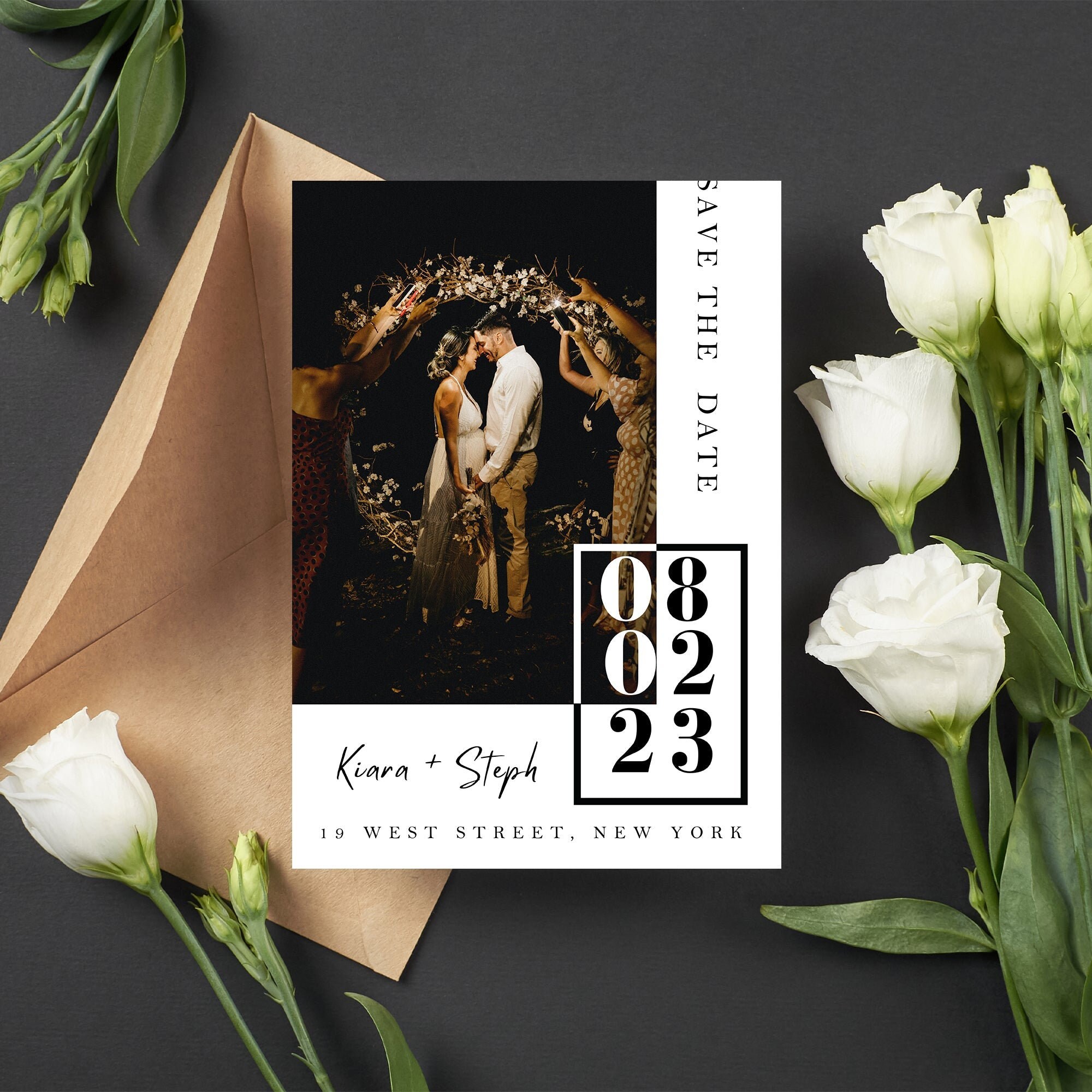 Custom Wedding Invitation on Magnet | 4x6 Inch Magnetic Save the Date ...