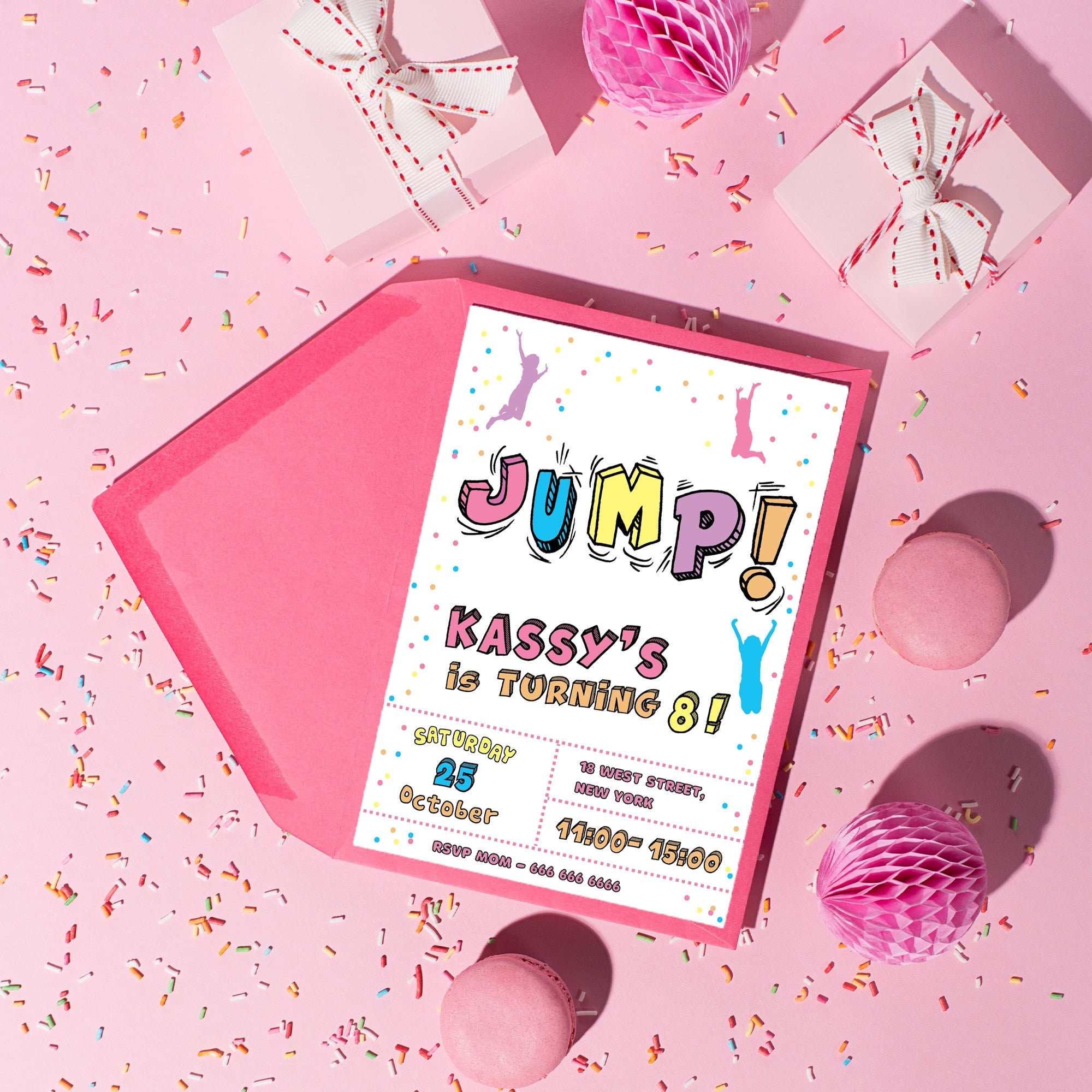 Custom Birthday Party Invitation on Magnet 5x7 Inch Magnetic Cards ...