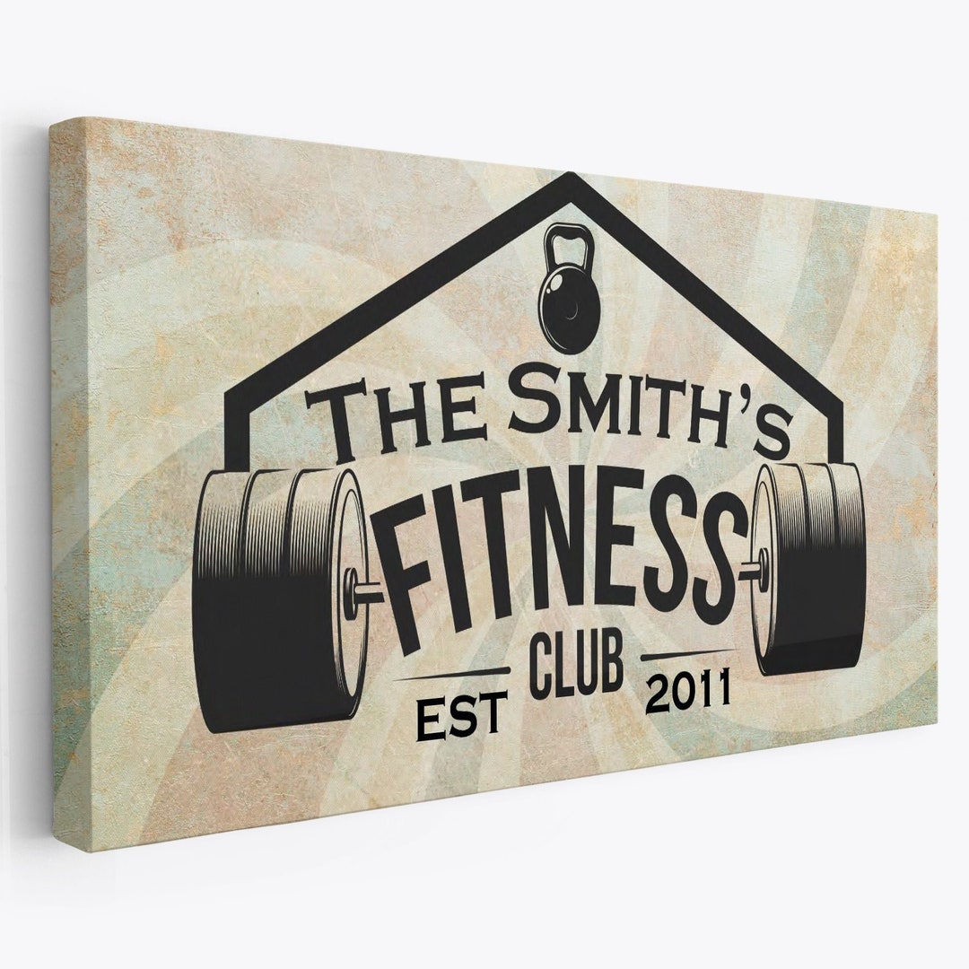 Gym Signs for Home Decor Wall – Custom Text Home Sign Modern Wall Art ...