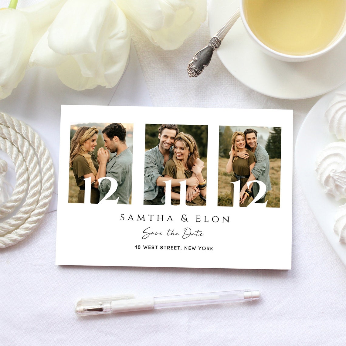 Custom Wedding Invitation on Magnet 5x3 Inch Magnetic Save the Date ...