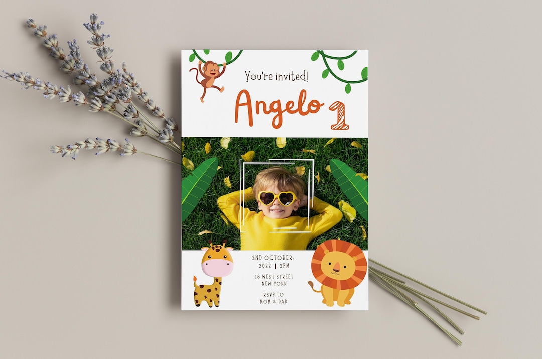 Custom Birthday Party Invitation on Magnet 5x7 Inch Magnetic Cards ...