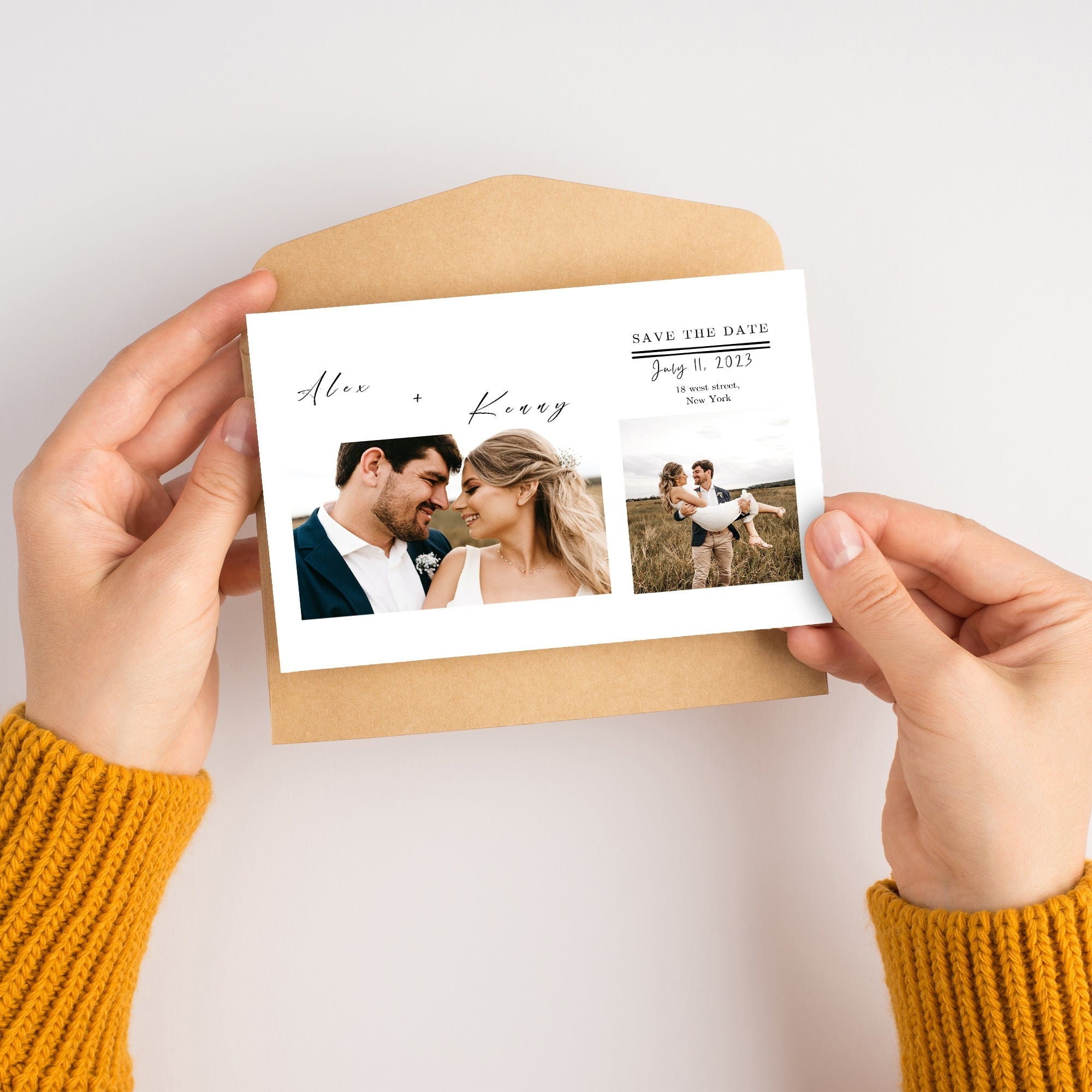 Custom Wedding Invitation on Magnet 4x6 Inch Magnetic Save the Date ...