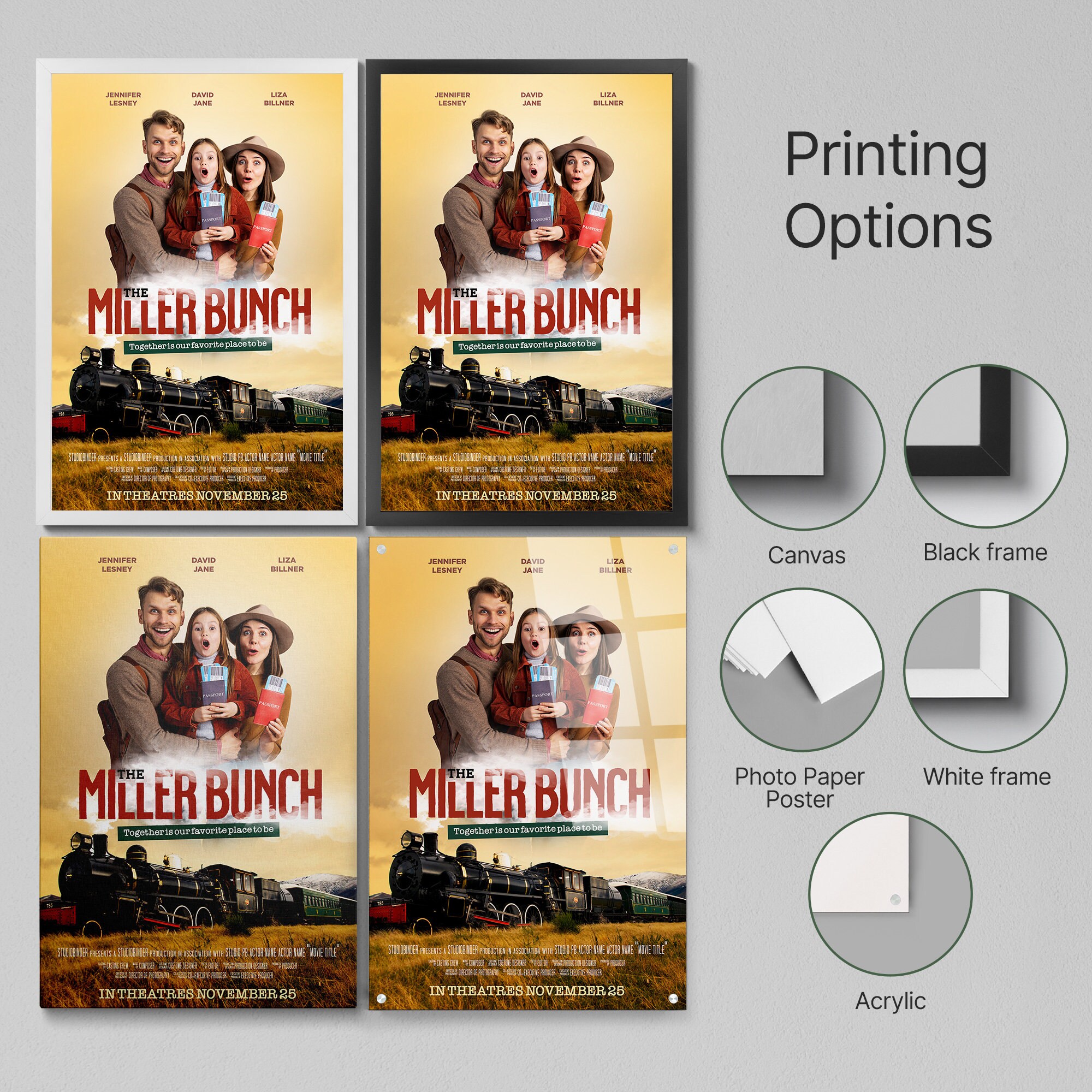 Custom Movie Poster, Personalized Design, Wall Decor for Home or Office ...