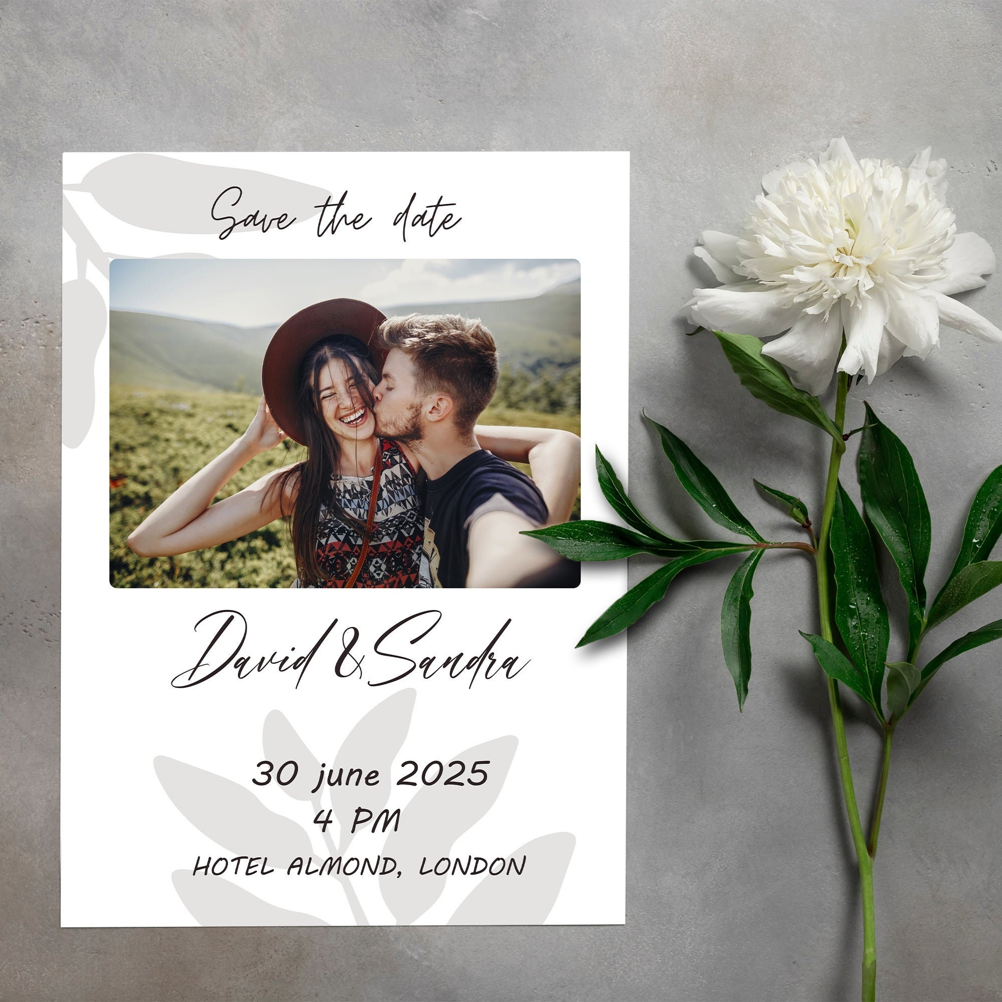 Custom Wedding Invitation on Magnet | 5x7 Inch Magnetic Save the Date ...