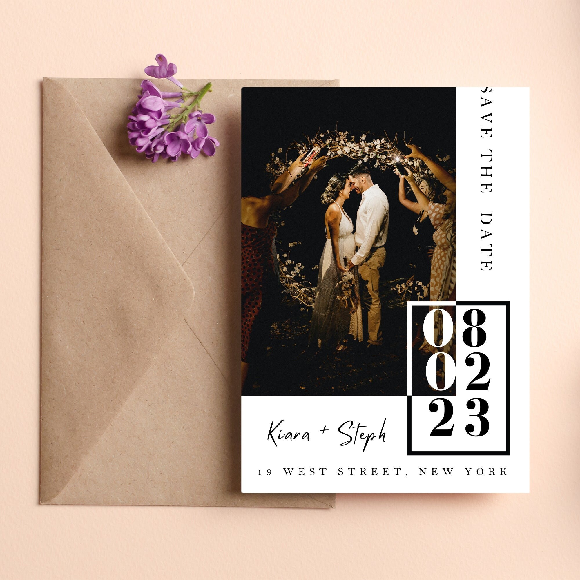 Custom Wedding Invitation on Magnet 4x6 Inch Magnetic Save the Date ...