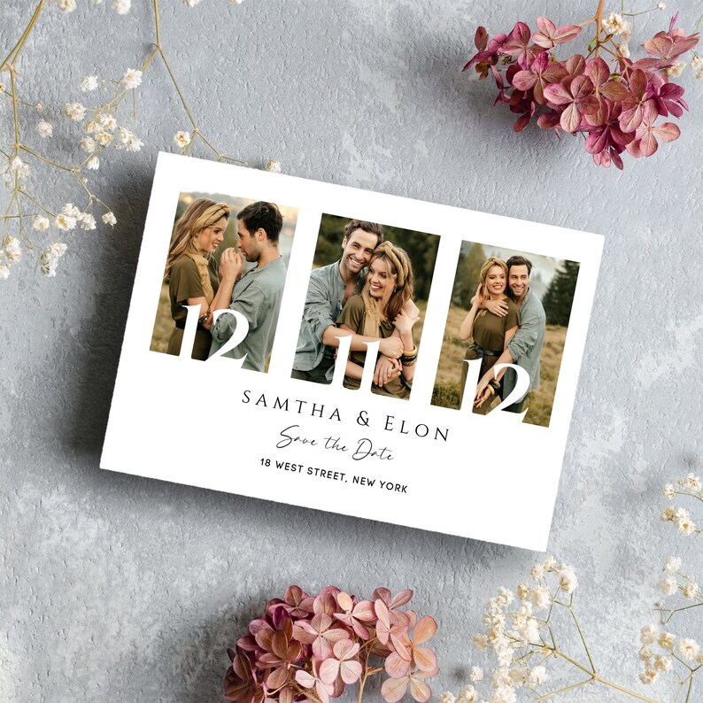 Custom Wedding Invitation on Magnet 5x3 Inch Magnetic Save the Date ...