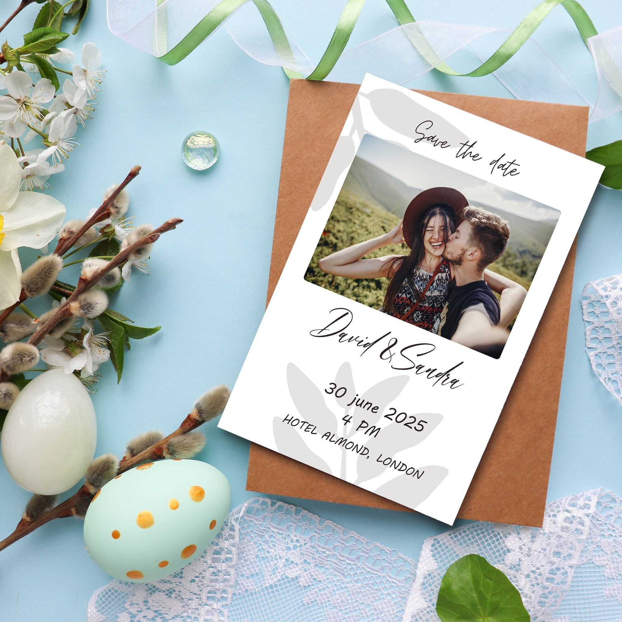 Custom Wedding Invitation on Magnet | 5x7 Inch Magnetic Save the Date ...