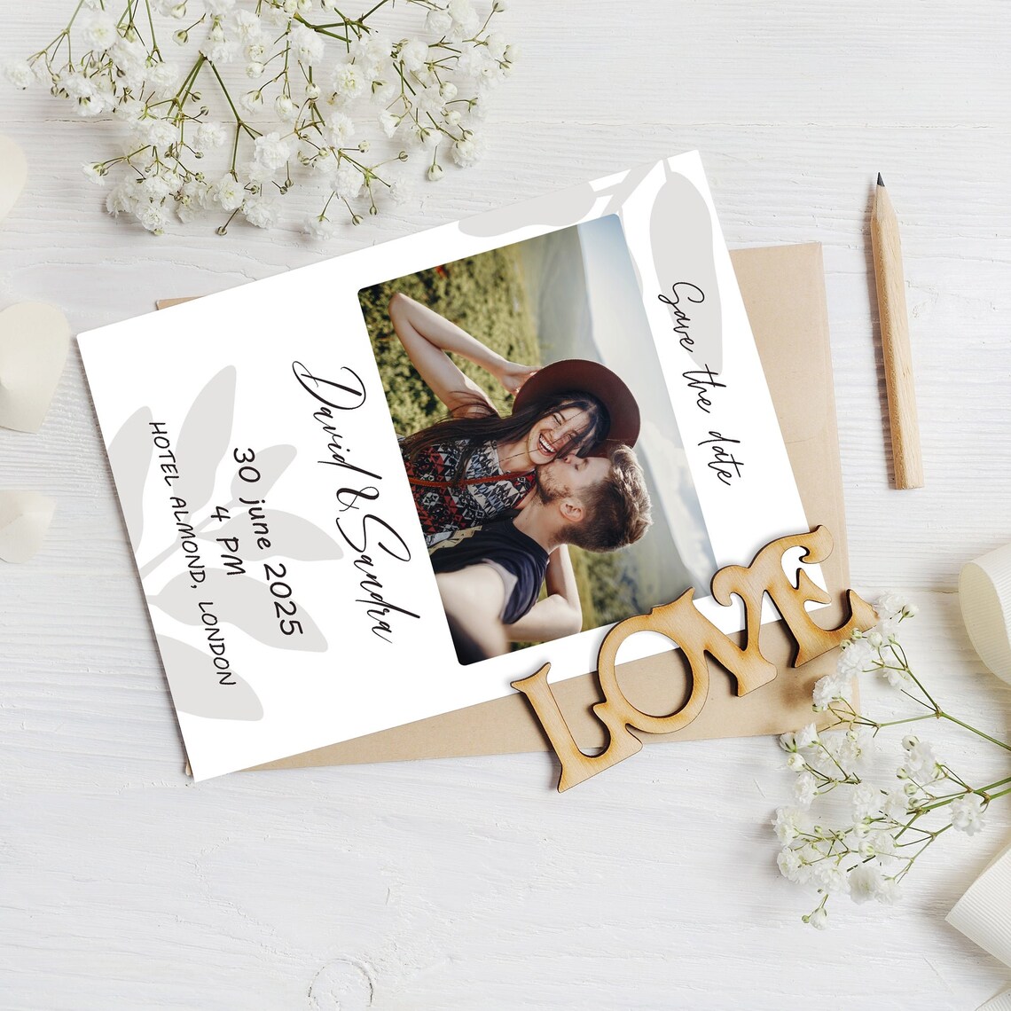 Custom Wedding Invitation on Magnet | 5x7 Inch Magnetic Save the Date ...