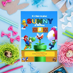 Custom Birthday Party Invitation on Magnet 5x7 Inch Magnetic Cards ...