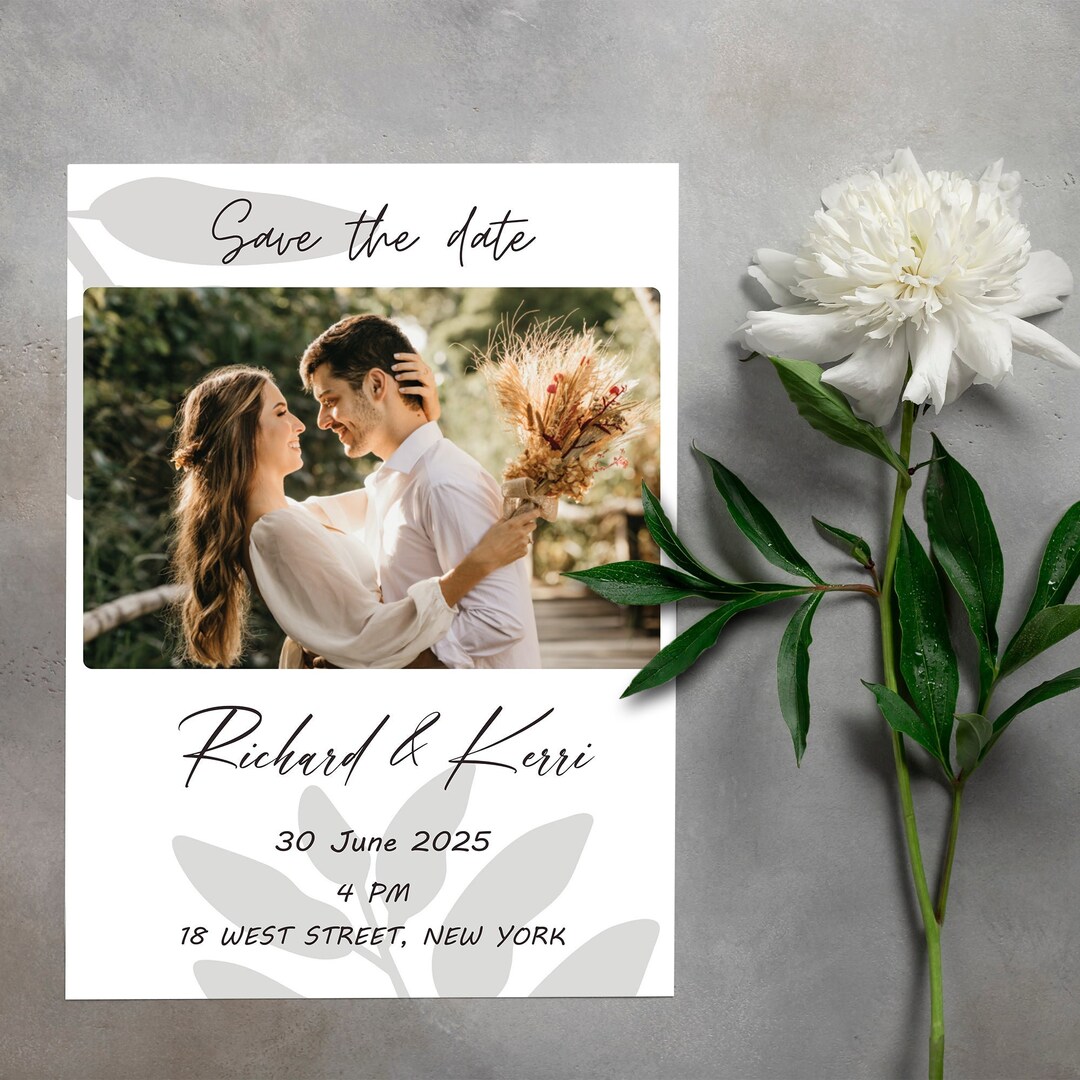 Custom Wedding Invitation on Magnet 4x6 Inch Magnetic Save the Date ...