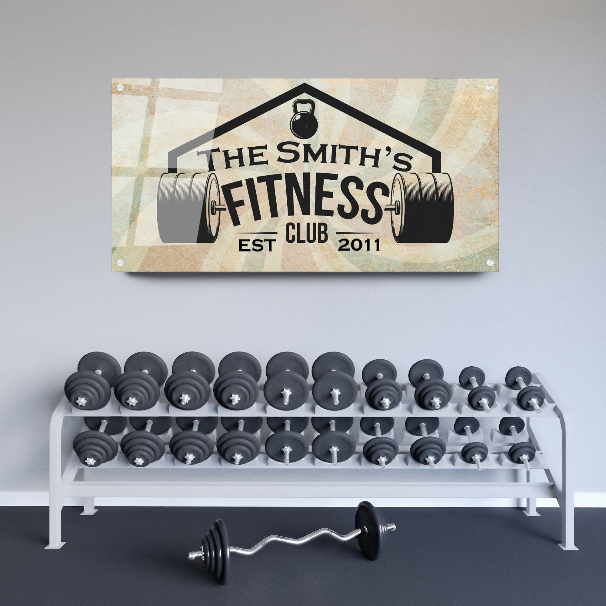 Gym Signs for Home Decor Wall Custom Text Home Sign Modern Wall Art ...