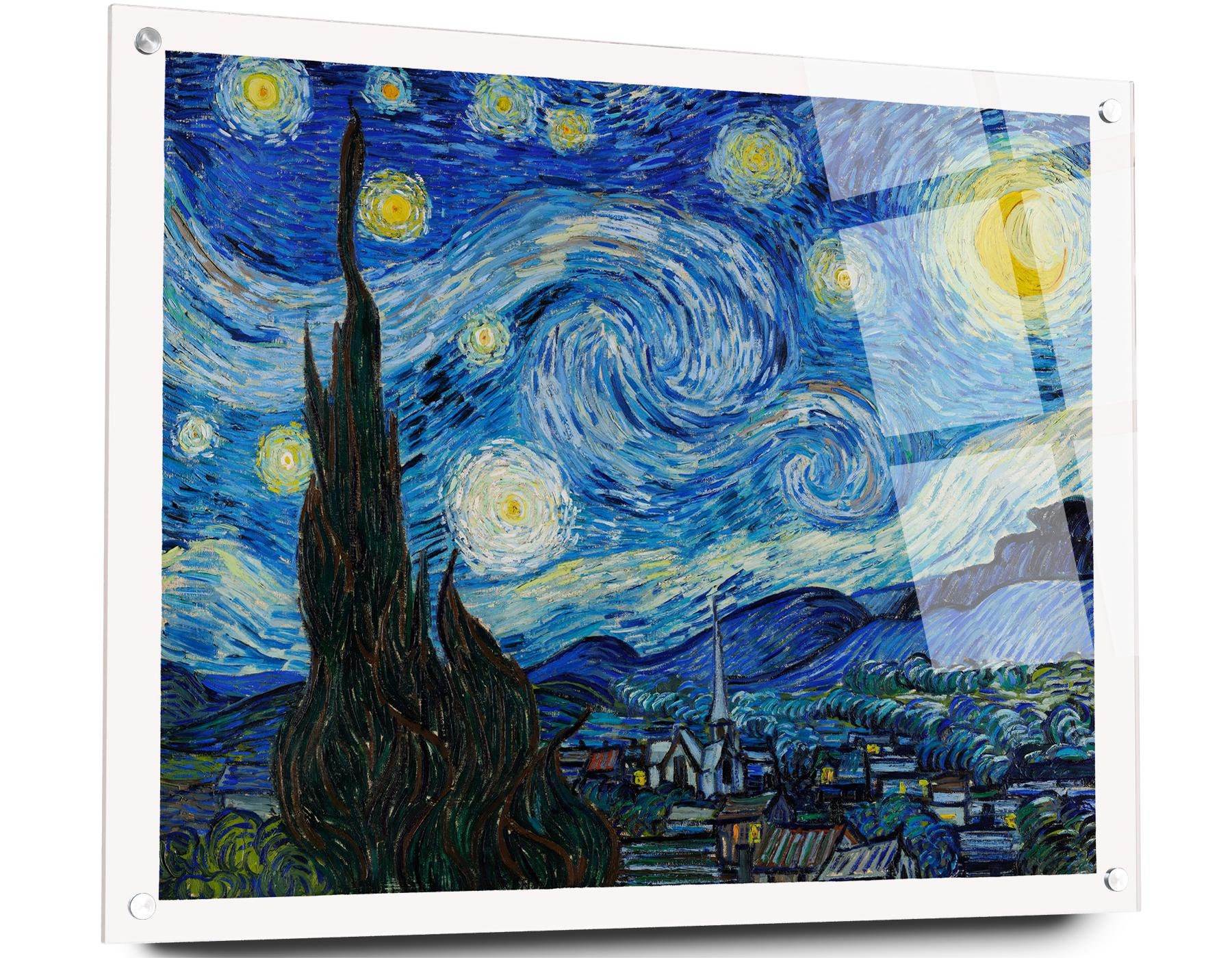 Vincent Van Gogh's the Starry Night Famous Art Tempered Acrylic Glass ...