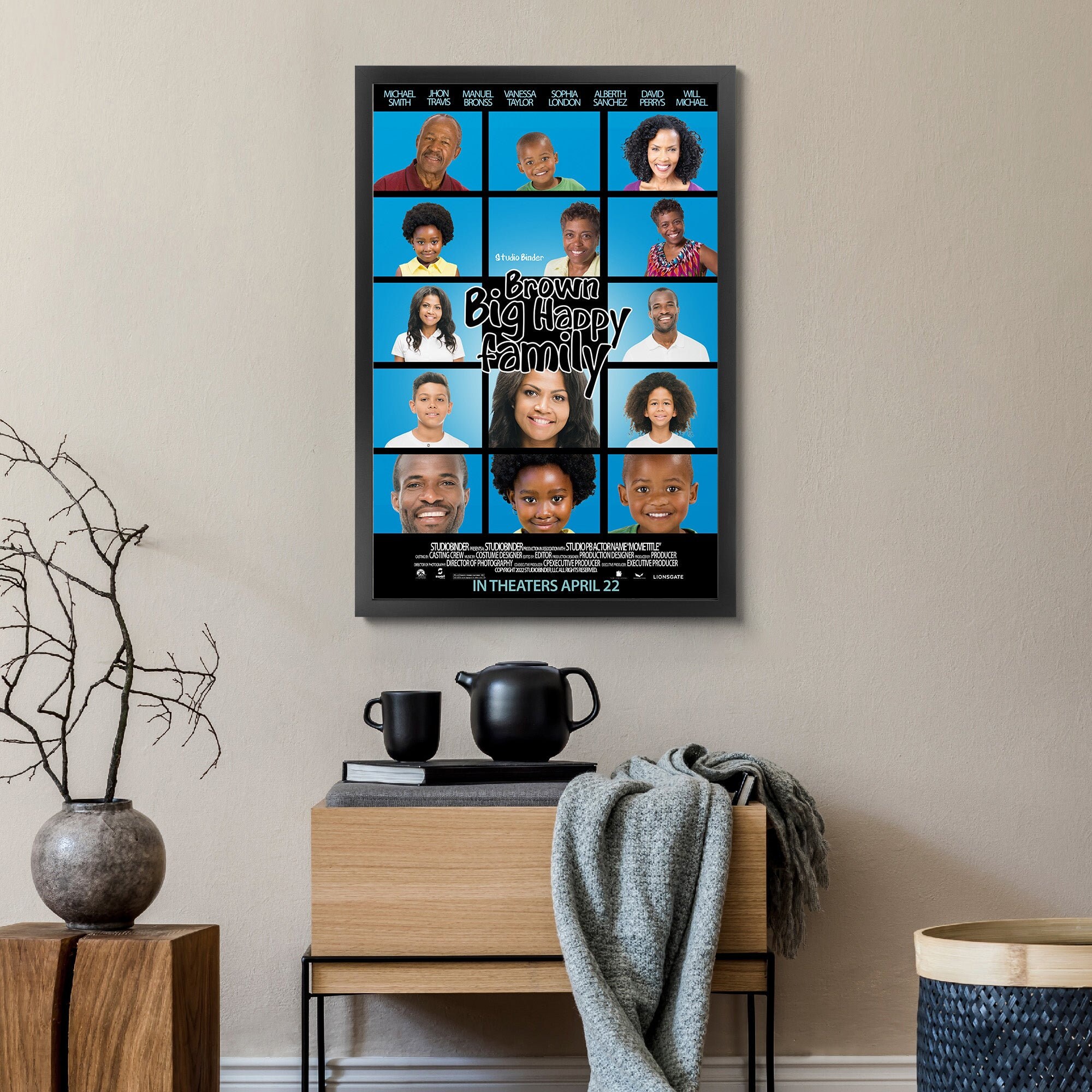 The Brady Bunch Custom Movie Poster | Personalized Family Poster Design ...